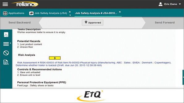EtQ Reliance for Environmental Health and Safety | EHS Today