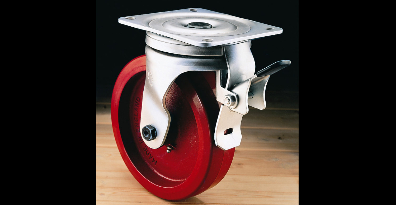 Swivel Caster Feature locking swivel and wheel | Machine Design