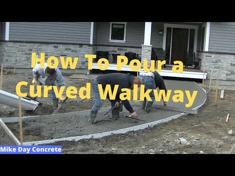 Pouring a Curved Concrete Walkway Slab | Pro Trade Craft