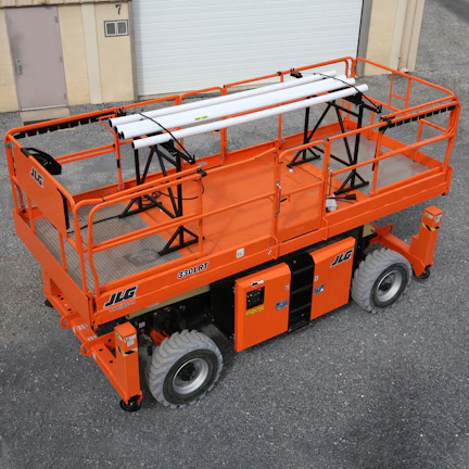 JLG Introduces Racks to Transfer Material on Scissorlifts | Rental ...