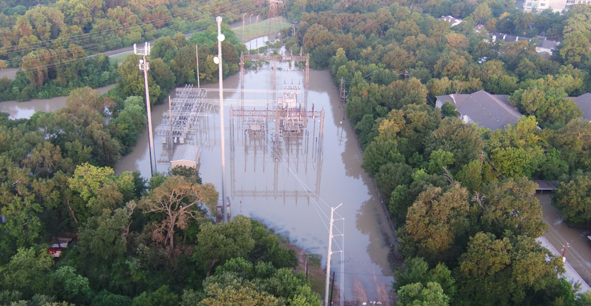 Drone Footage Shows CenterPoint's Flooded Substation | T&D World